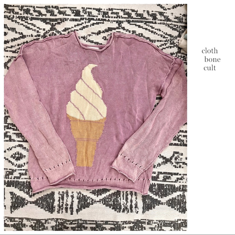 Nwot Rare Wildfox Soft-Serve Ice Cream Sweater - Gem